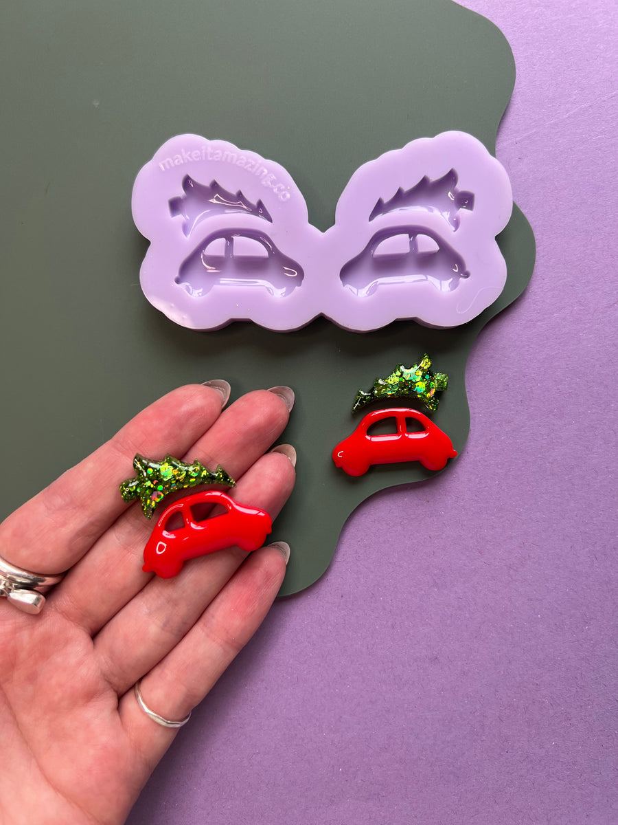 Christmas car pre domed mould – Make It Amazing